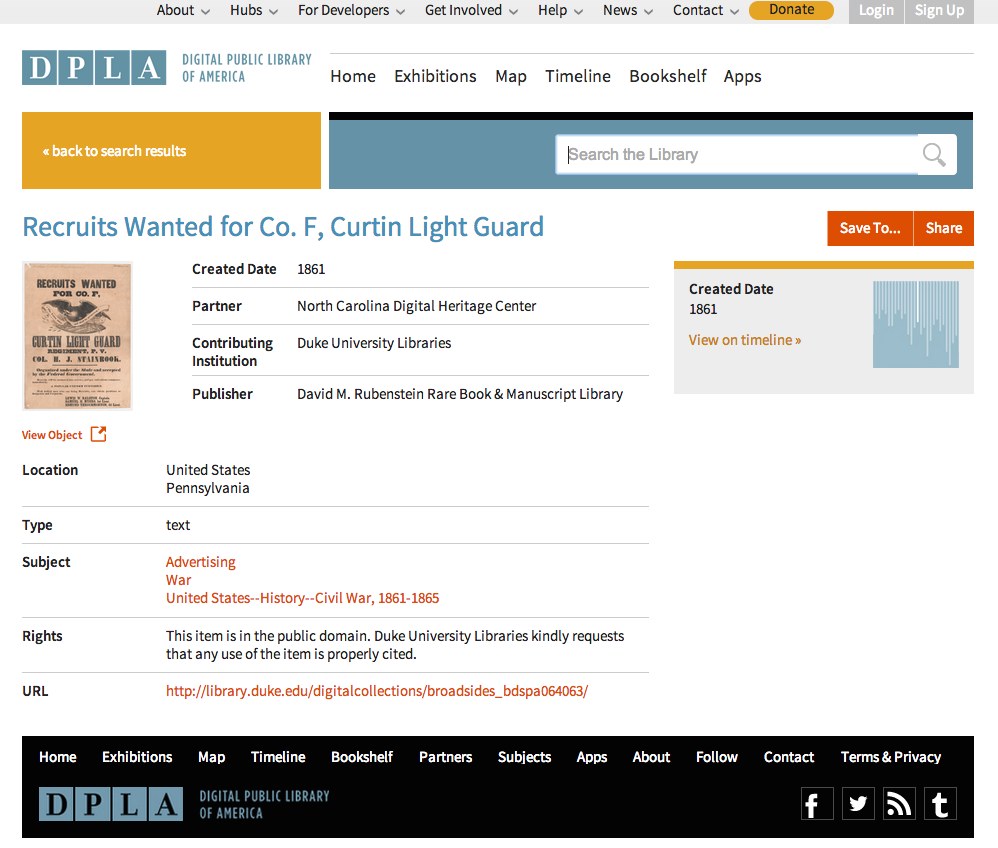 Duke Joins the Digital Public Library of America! - Bitstreams: The ...