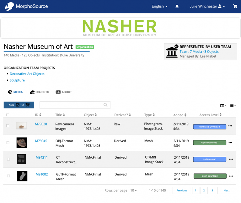 MorphoSource: Features in Development - Bitstreams: The Digital ...