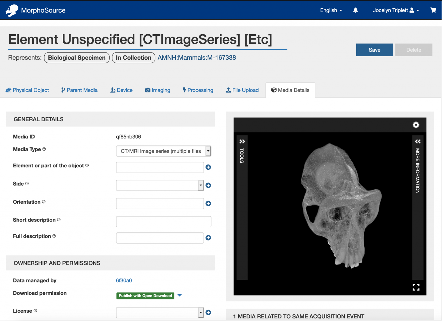 MorphoSource: Features in Development - Bitstreams: The Digital ...